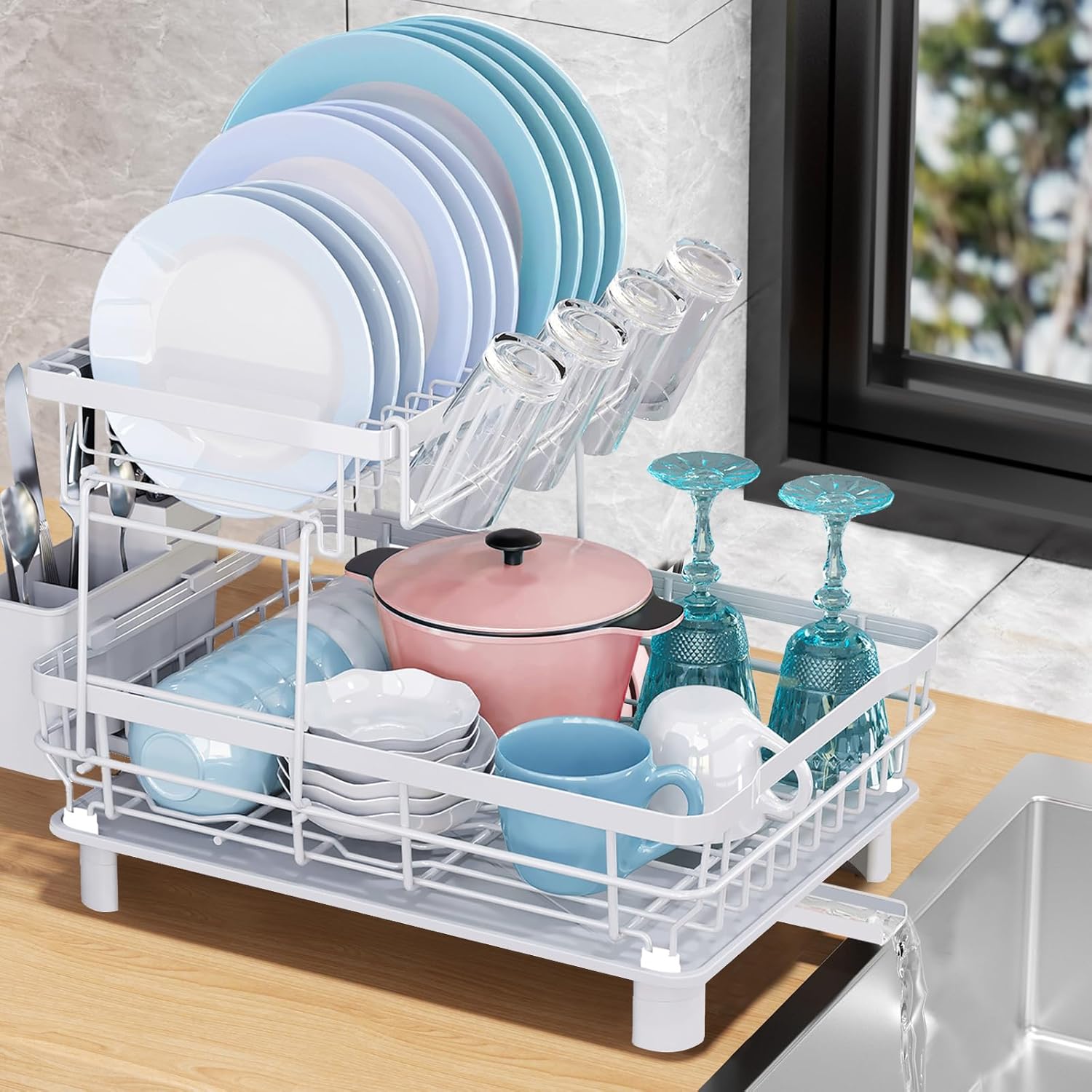 Amazon.com - DMTXCRP Dish Drying Rack, Space Saving & Durable, Rust ...
