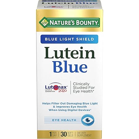 Amazon.com: Nature's Bounty Lutein Blue Pills, Eye Health Supplements ...