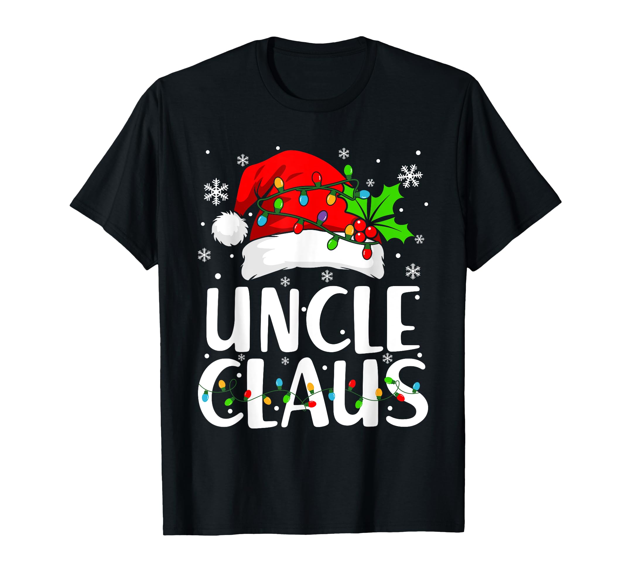 Amazon.com: Uncle Claus Shirt Christmas Lights Pajama Family Matching T ...