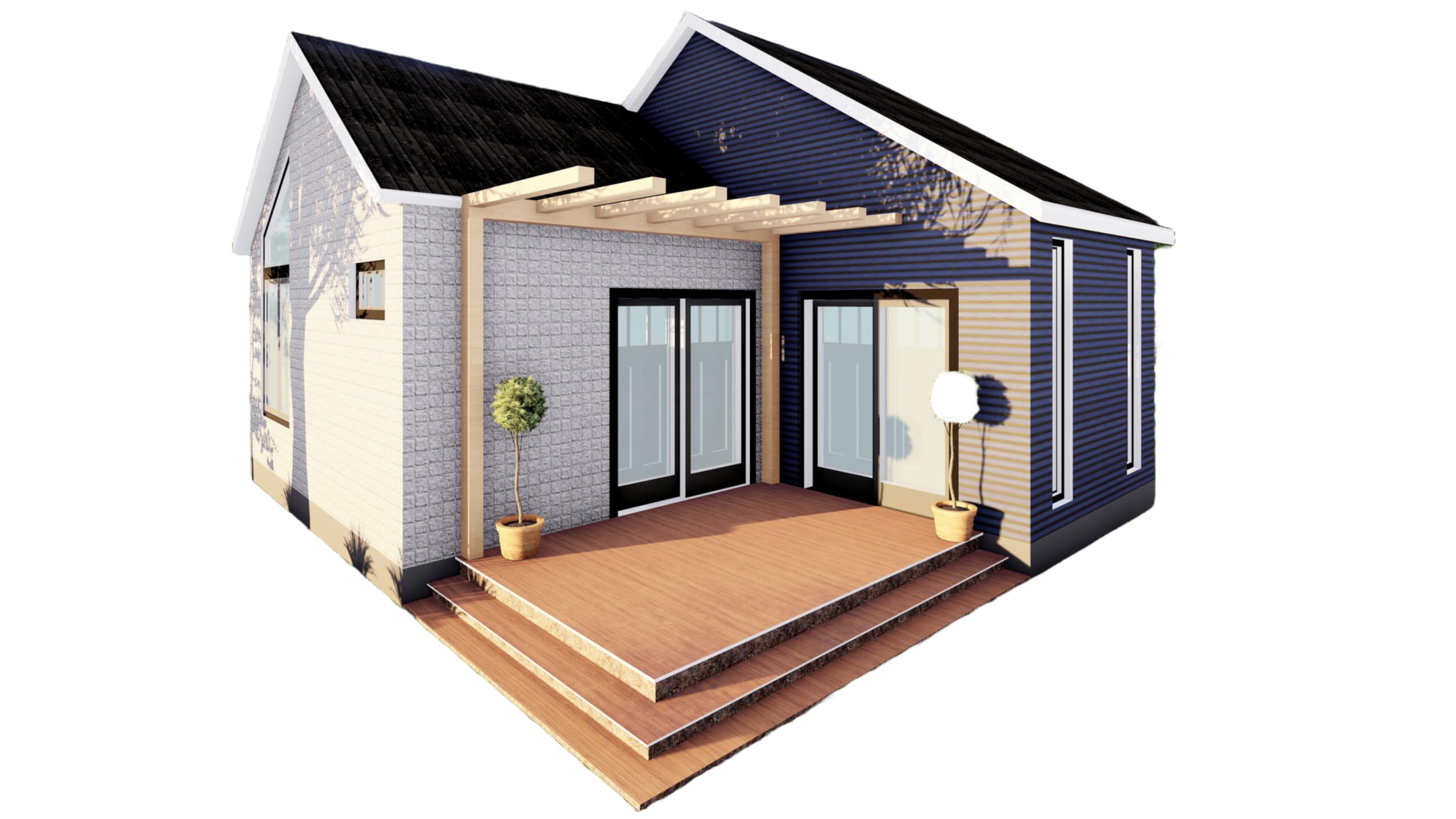 Amazon.com : 460sqft Two Bedroom Tiny Home ADU Design Plans – Floor ...