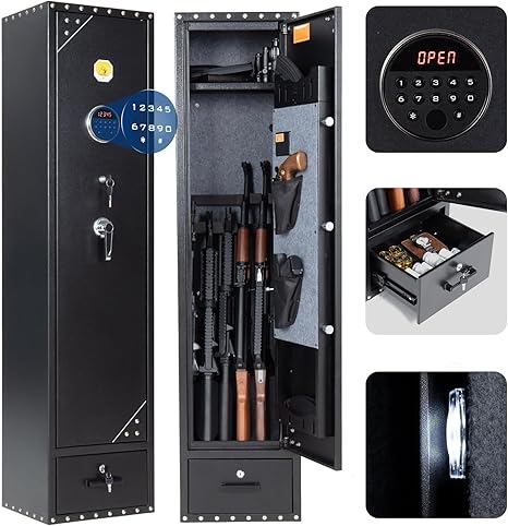 Amazon.com: BlackSmith 6 Long Gun Safe for Rifle Pistols Home Rifle ...