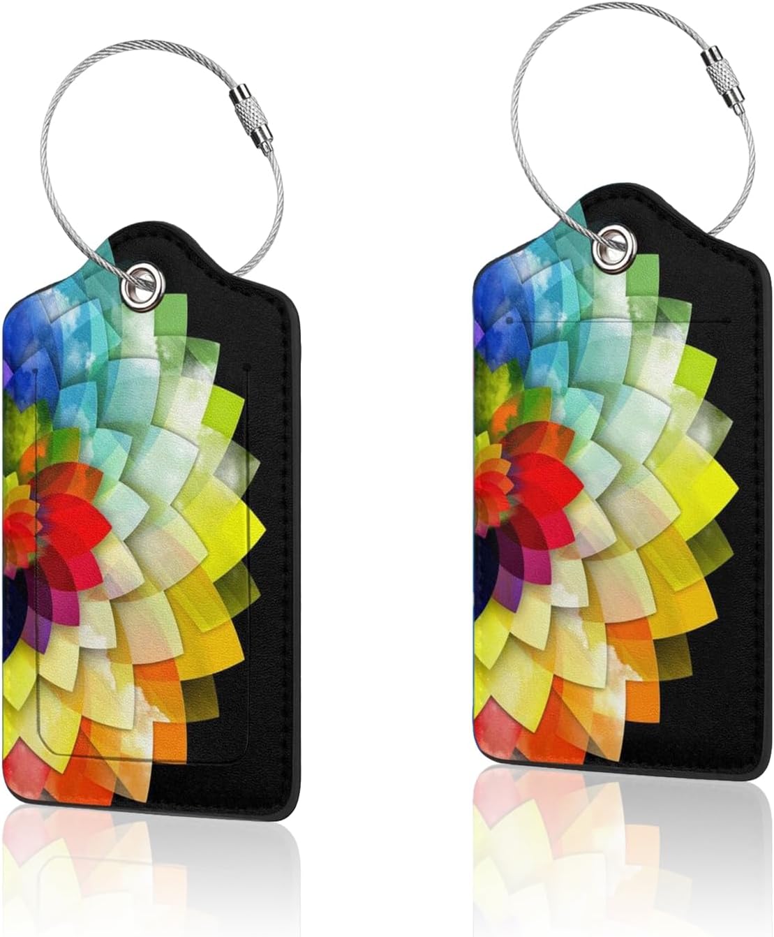 Amazon.com: LJY Travel Luggage Suitcase Labels ID Tags Business Card ...