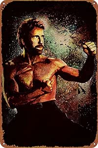 Amazon.com : Chuck Norris Poster Tin Sign Cafe bar Home Wall Art ...