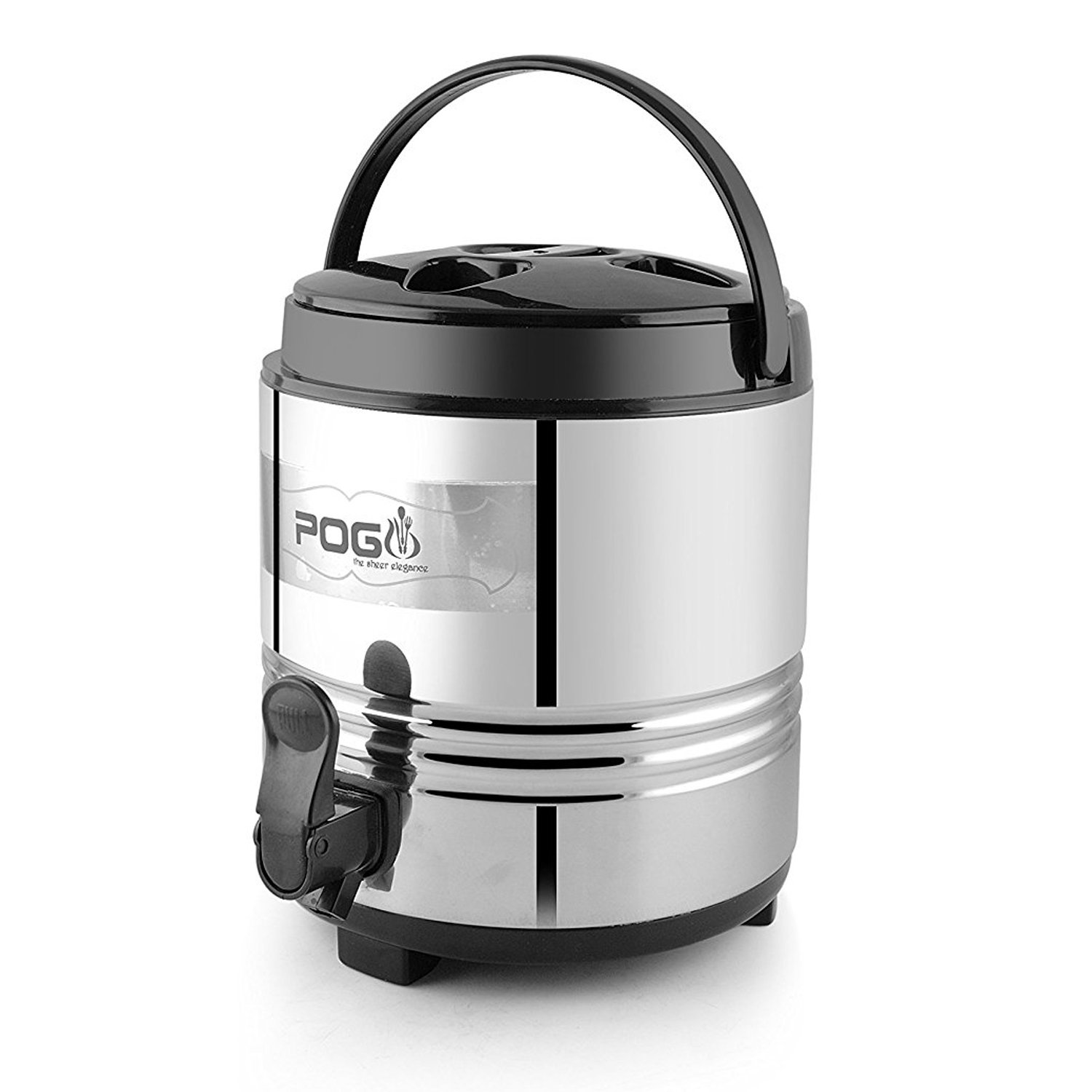 Buy POG Stainless Steel Travel Water Jug, 3 liters, Silver Black Online ...