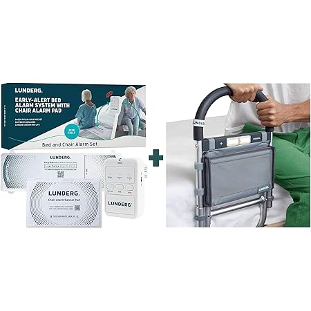 Amazon.com: Lunderg Bed & Chair Alarm System & Bed Assist Rail with ...