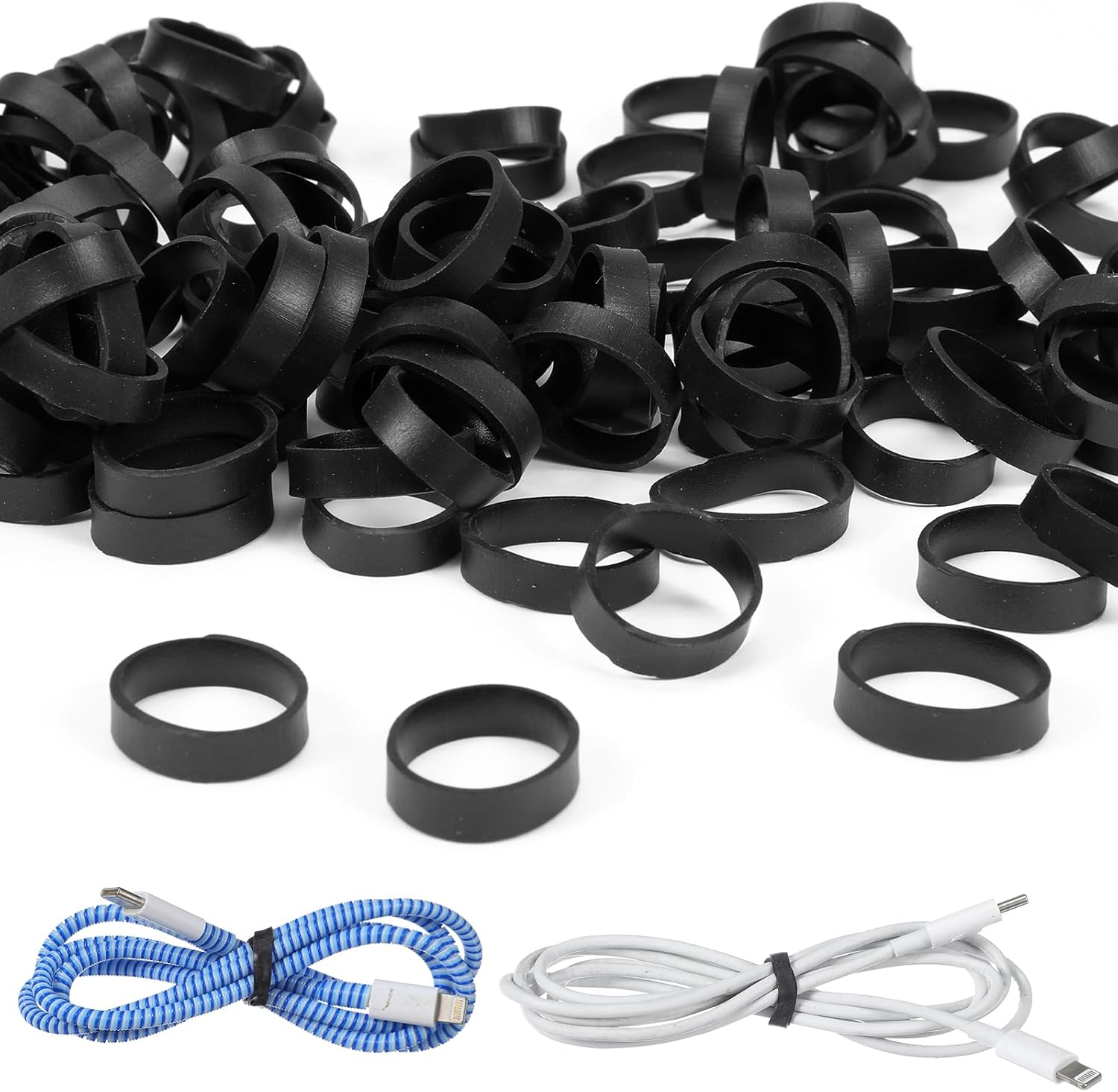 Small Thick Rubber Bands 280Pcs - Heavy Duty Elastic Silicone for ...