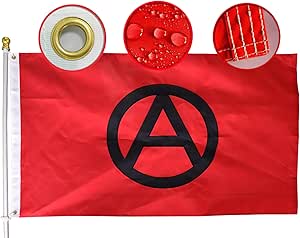 Amazon.com : Premium Anarchist symbolism Flag 3x5 Ft Large,Embroidered ...