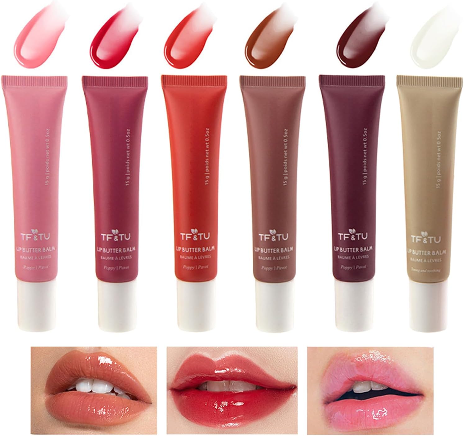 Amazon.com : Bekoeen 6 Colors Hydrating Lip Gloss Lip Oil, Moisturizing ...