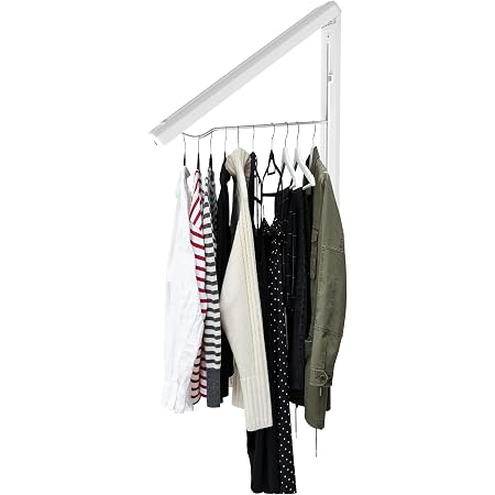 Amazon.com: Single Foldable Clothing Rack, Wall-Mounted Retractable ...