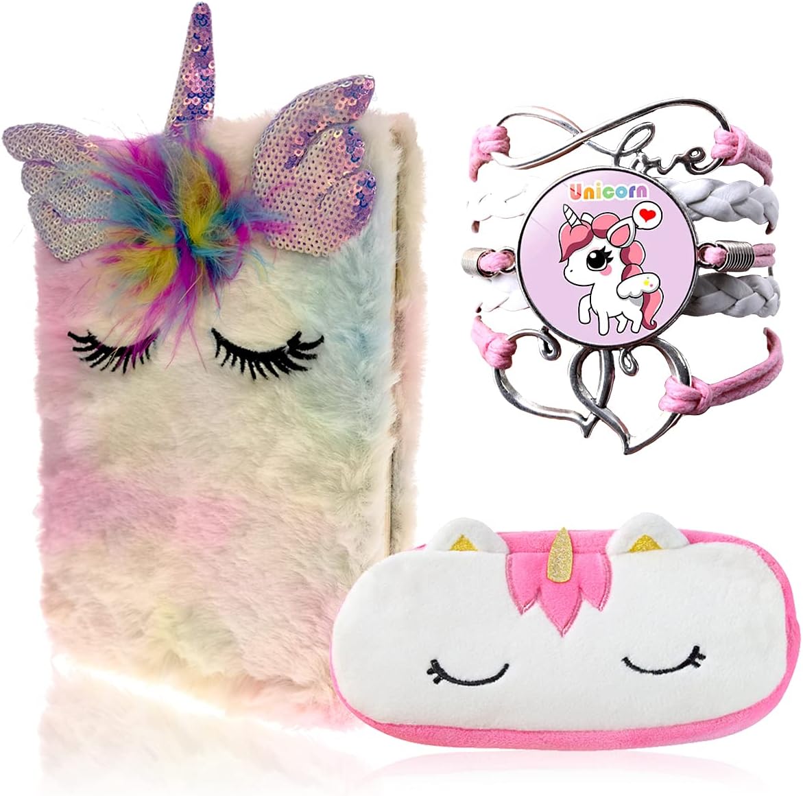 JINGYOU Plüsch Einhorn Notizbuch Set-Einhorn Notizbücher,Einhorn ...