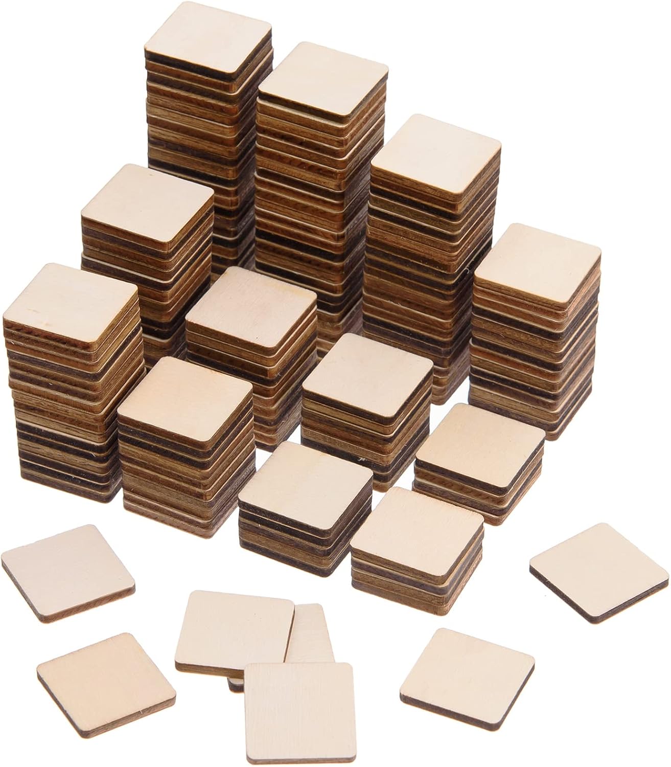 Amazon.com: 800 Pieces Unfinished Wood Pieces Blank Wood Squares ...