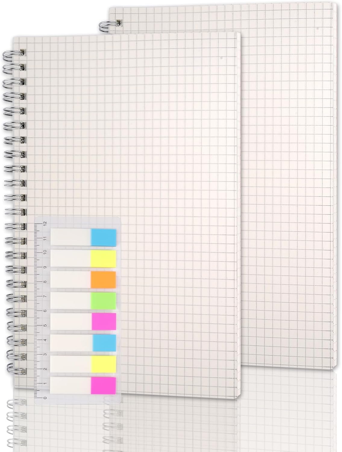 Tikplus A5 Squared Paper Notebook, 2 Pack, 120 Pages/ 60 Sheets, Kraft ...