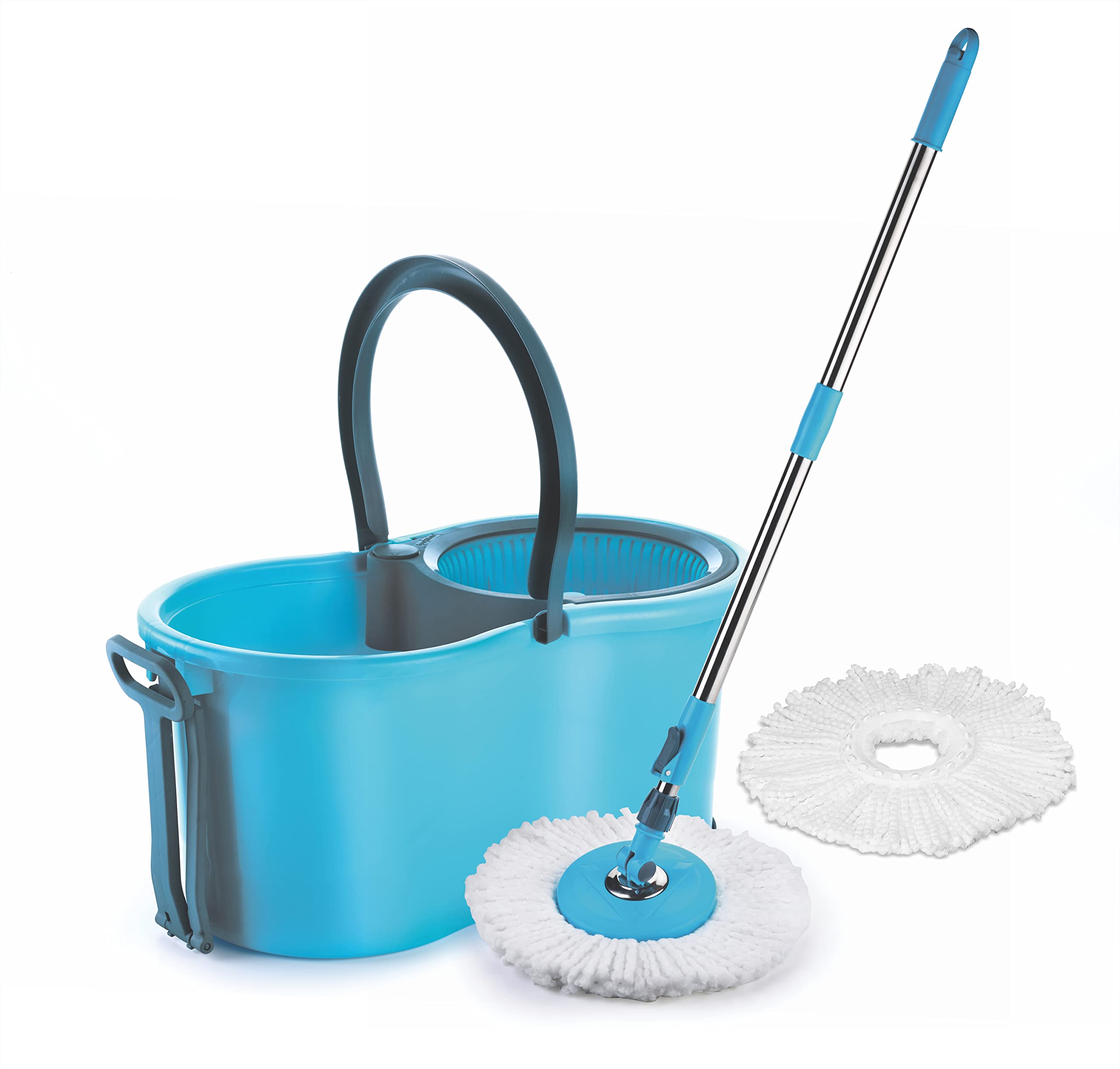 Sparkmate by Crystal Plastic Strolly Spin Mop Bucket with Pully ...