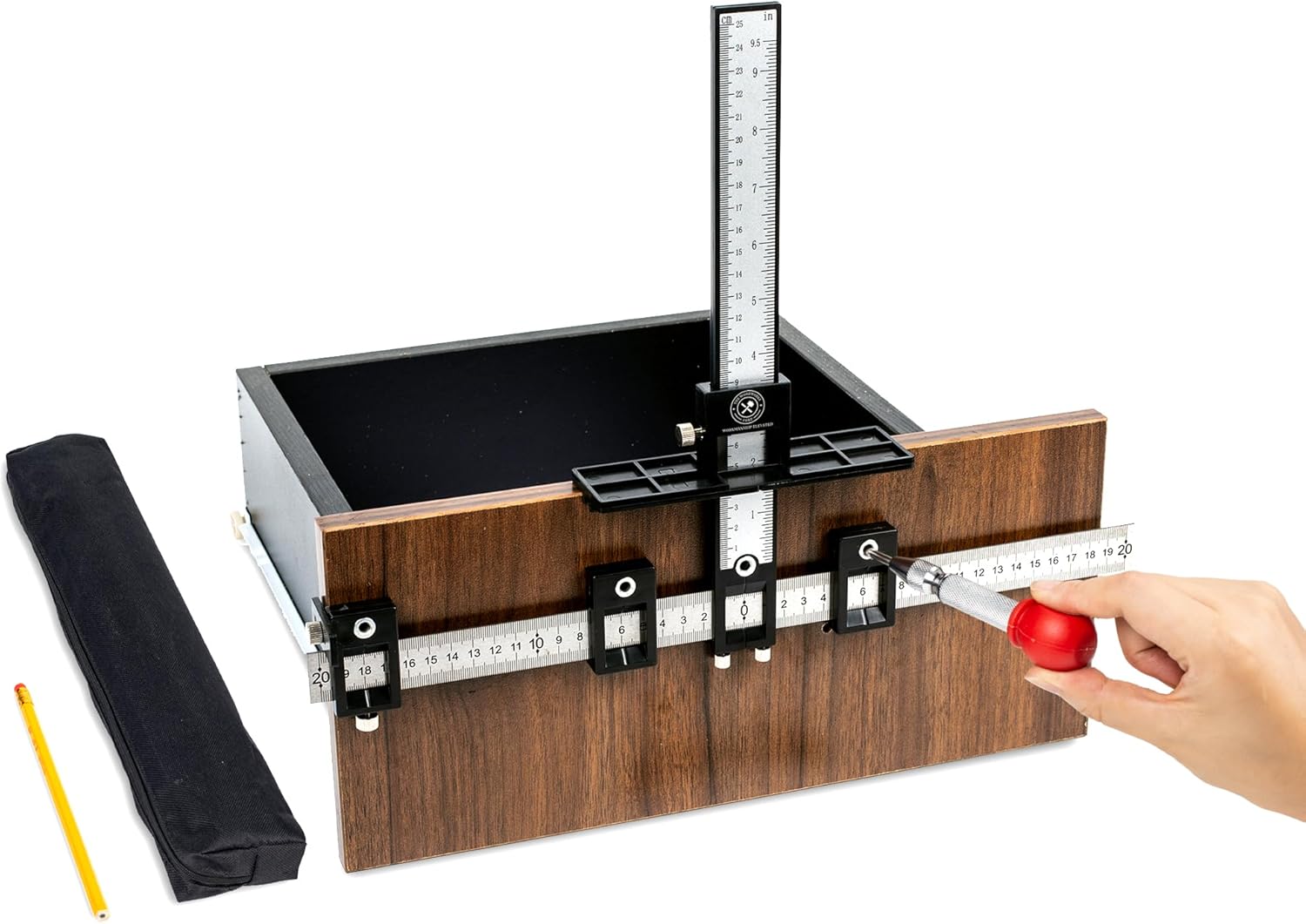 The Woodworks Corp Cabinet Hardware Jig Tool - Precise Drilling Cabinet ...