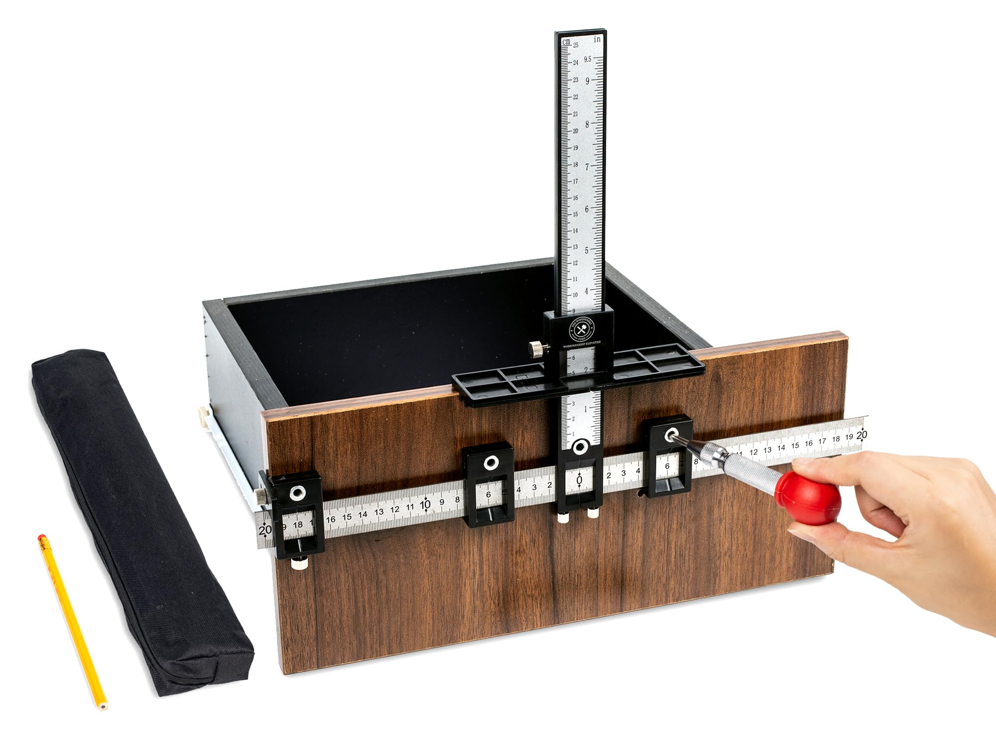 The Woodworks Corp Cabinet Hardware Jig Tool - Precise Drilling Cabinet ...