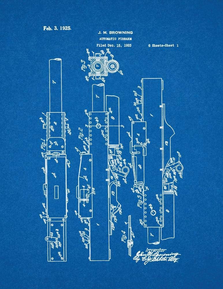 Amazon.com: Browning 37mm automatic cannons Patent Print Blueprint (18 ...