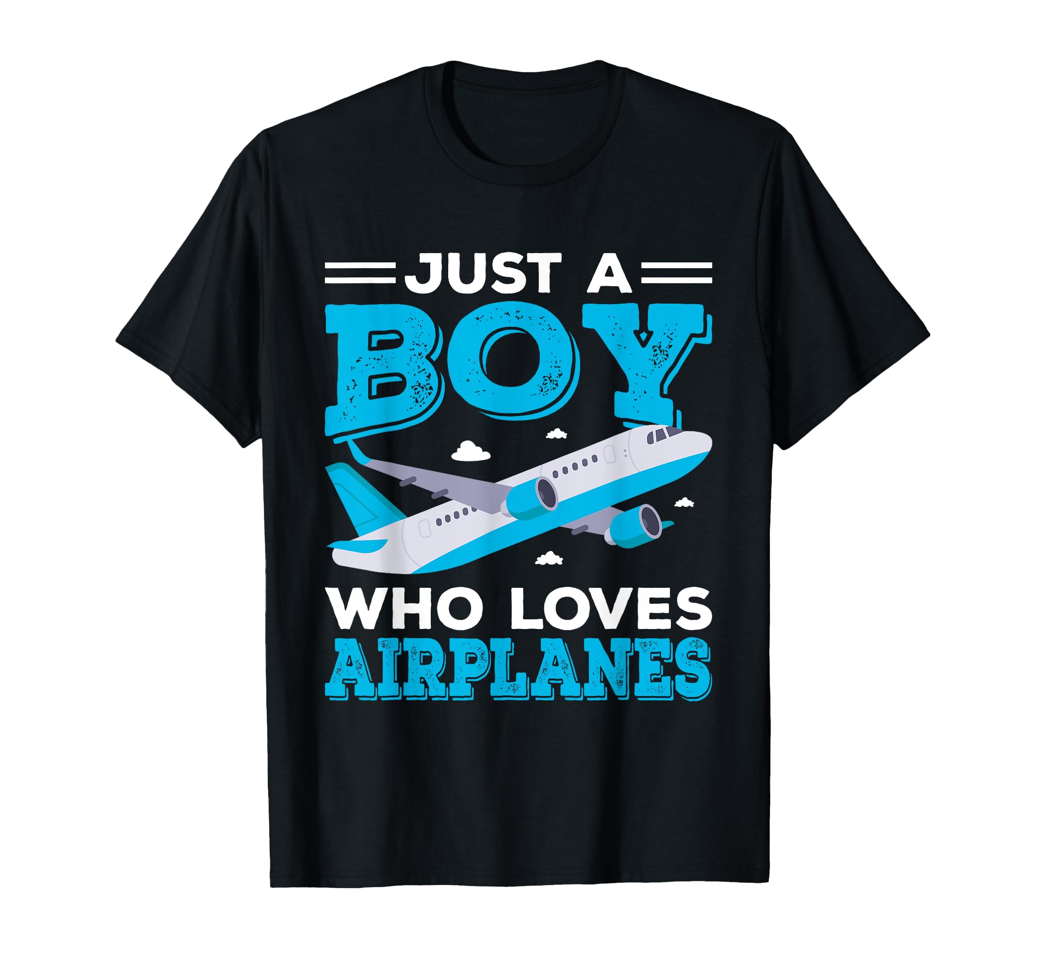 Just A Boy Who Loves Airplanes Funny Plane Lover Boys Gift T-Shirt ...