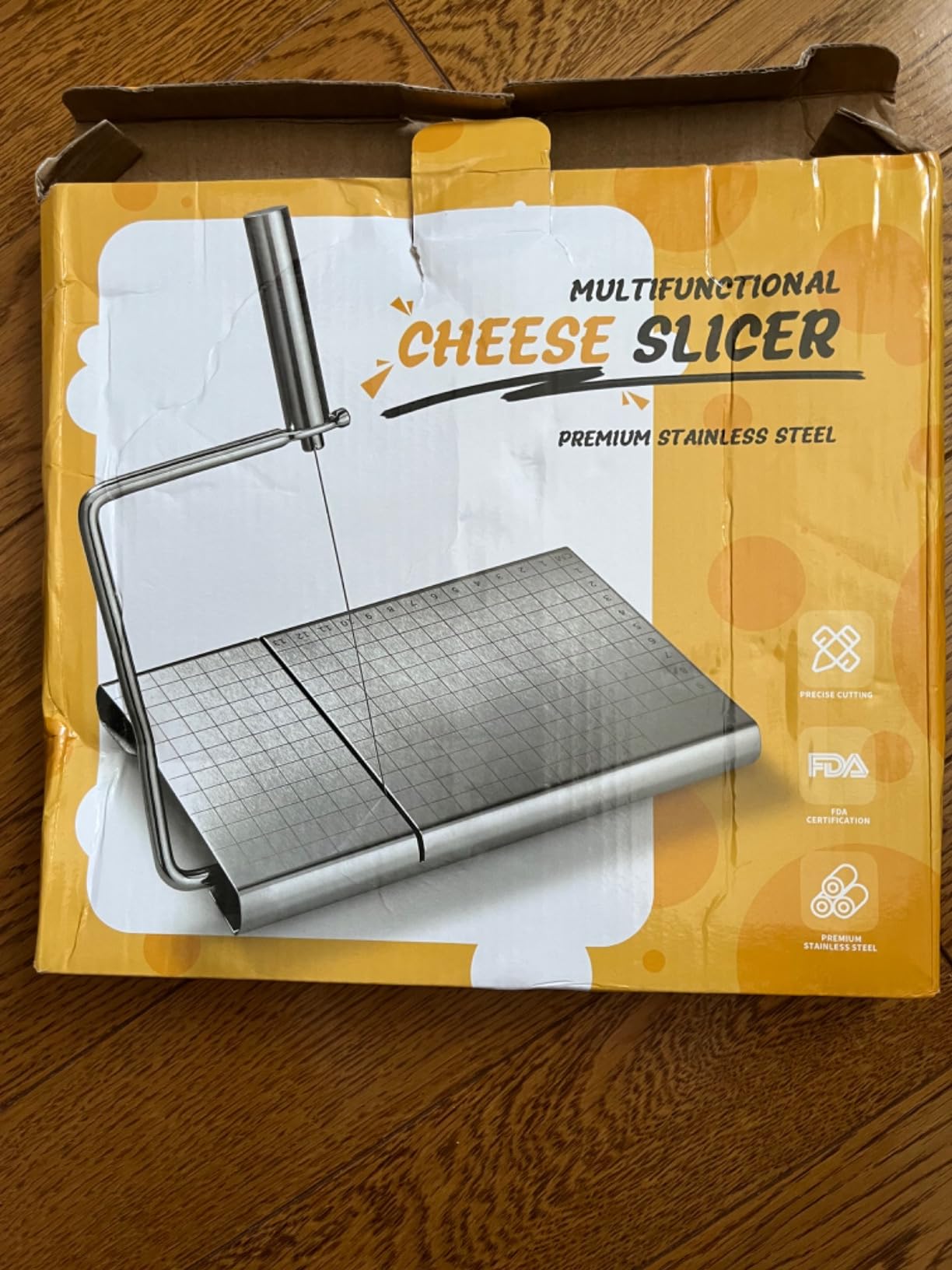 Amazon｜Figatia チーズカッター 丈夫なチーズスライサー カッター チーズスライサー ワイヤー キッチン用 5本の交換ワイヤー ステンレススチール チーズスライサー チーズ ...