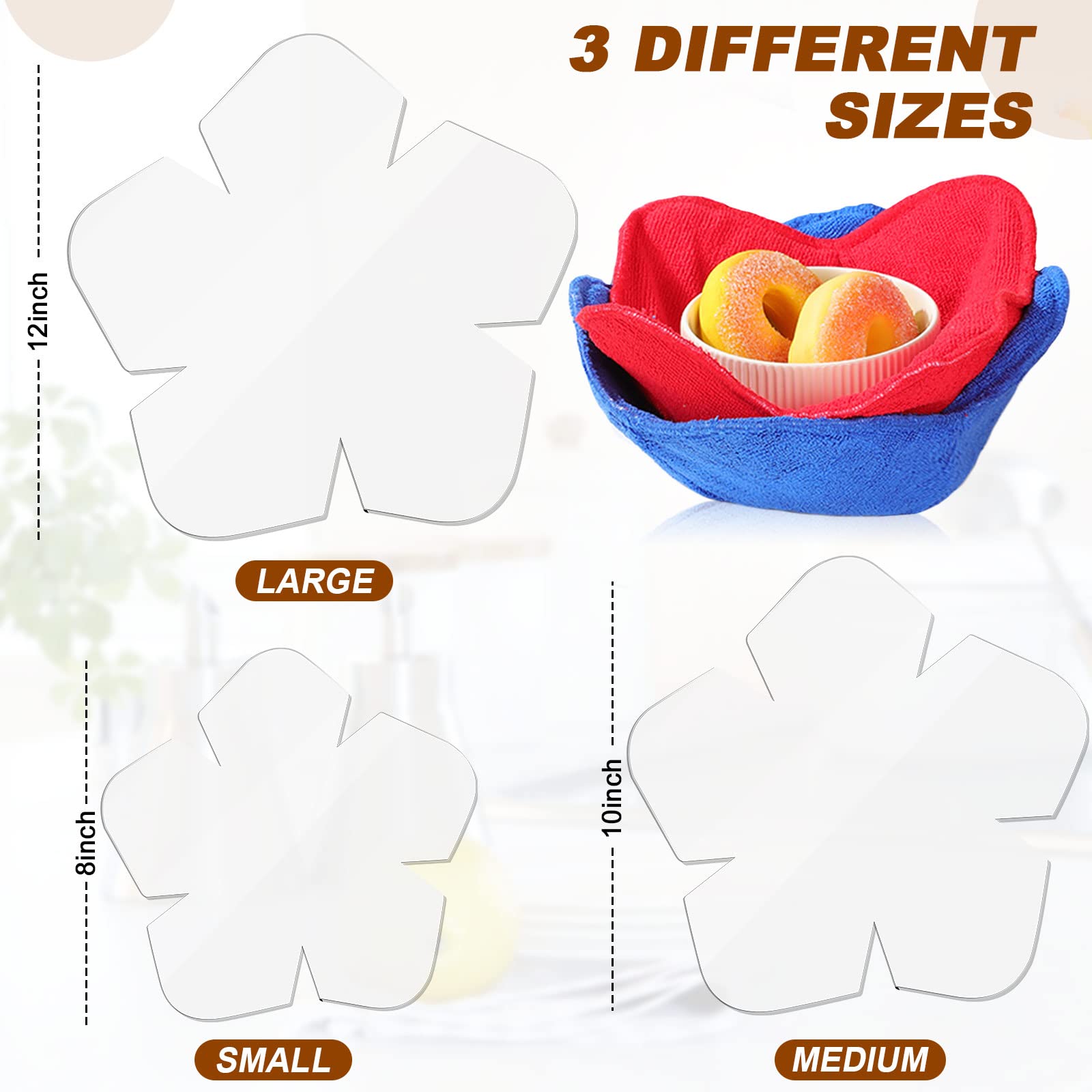 Snapklik.com : Flutesan 3 Pcs Bowl Cozy Pattern Template 8/10/12 Inch ...