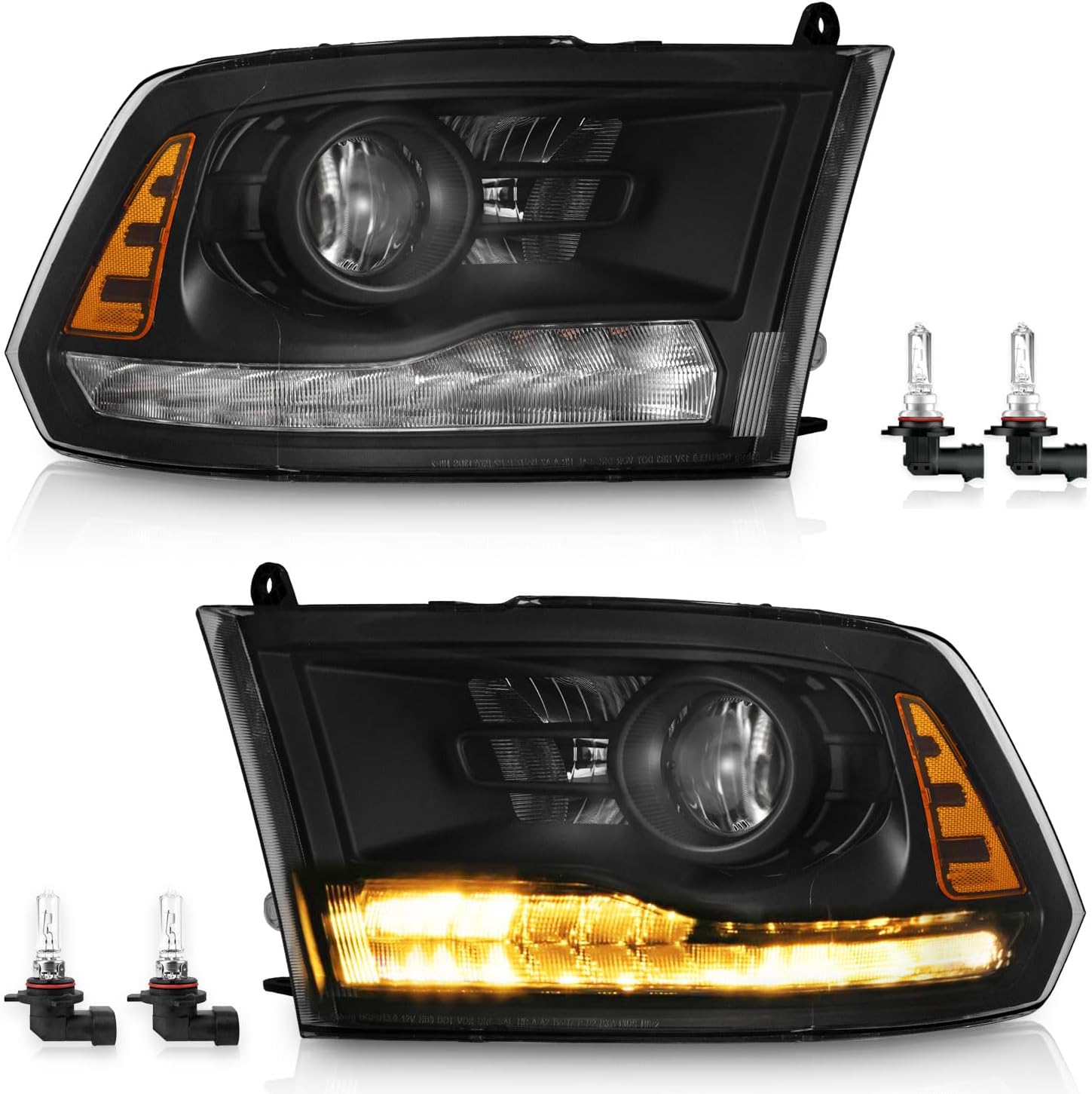 Amazon.com: WEELMOTO Factory LED Headlights for 2013-2018 Ram 1500 2500 ...