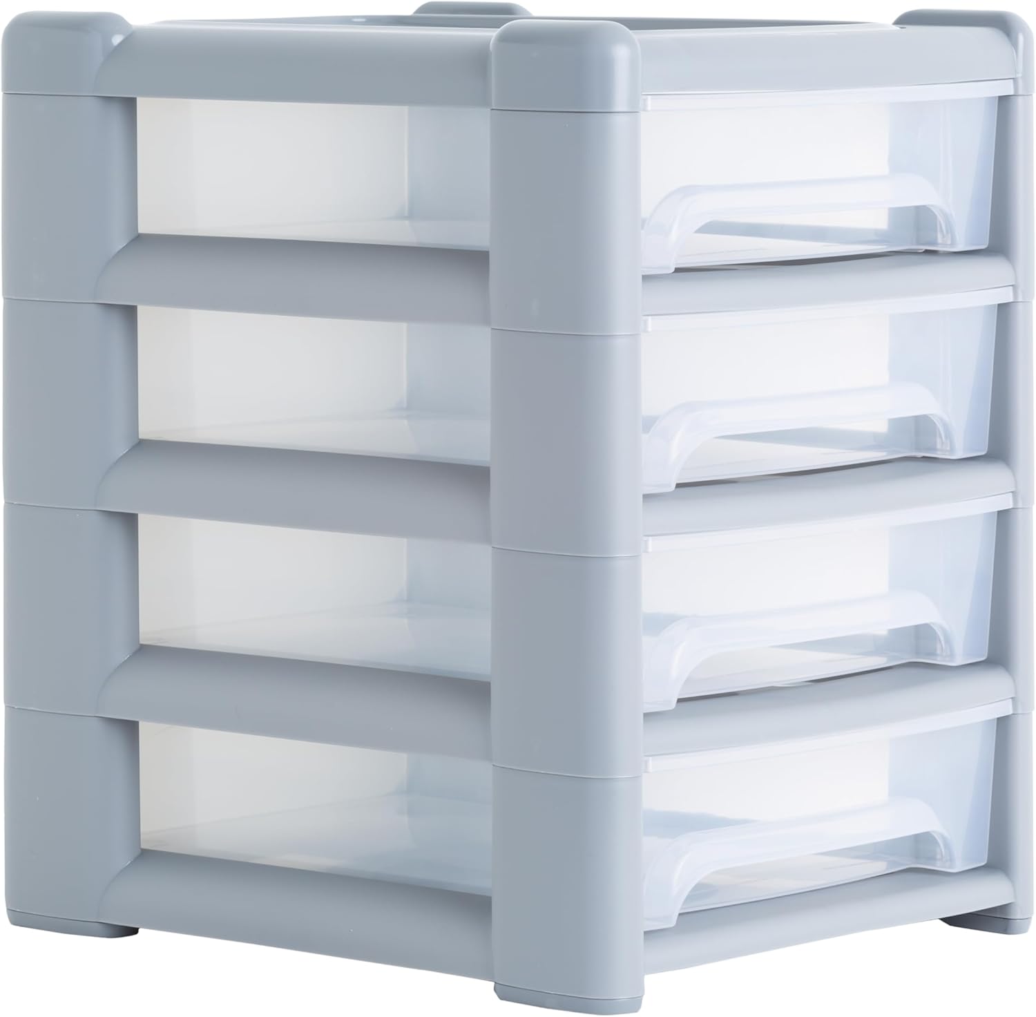 Wham 1x Shallow (4 x 6L) A4 Drawers Plastic Storage Tower Unit Storage ...
