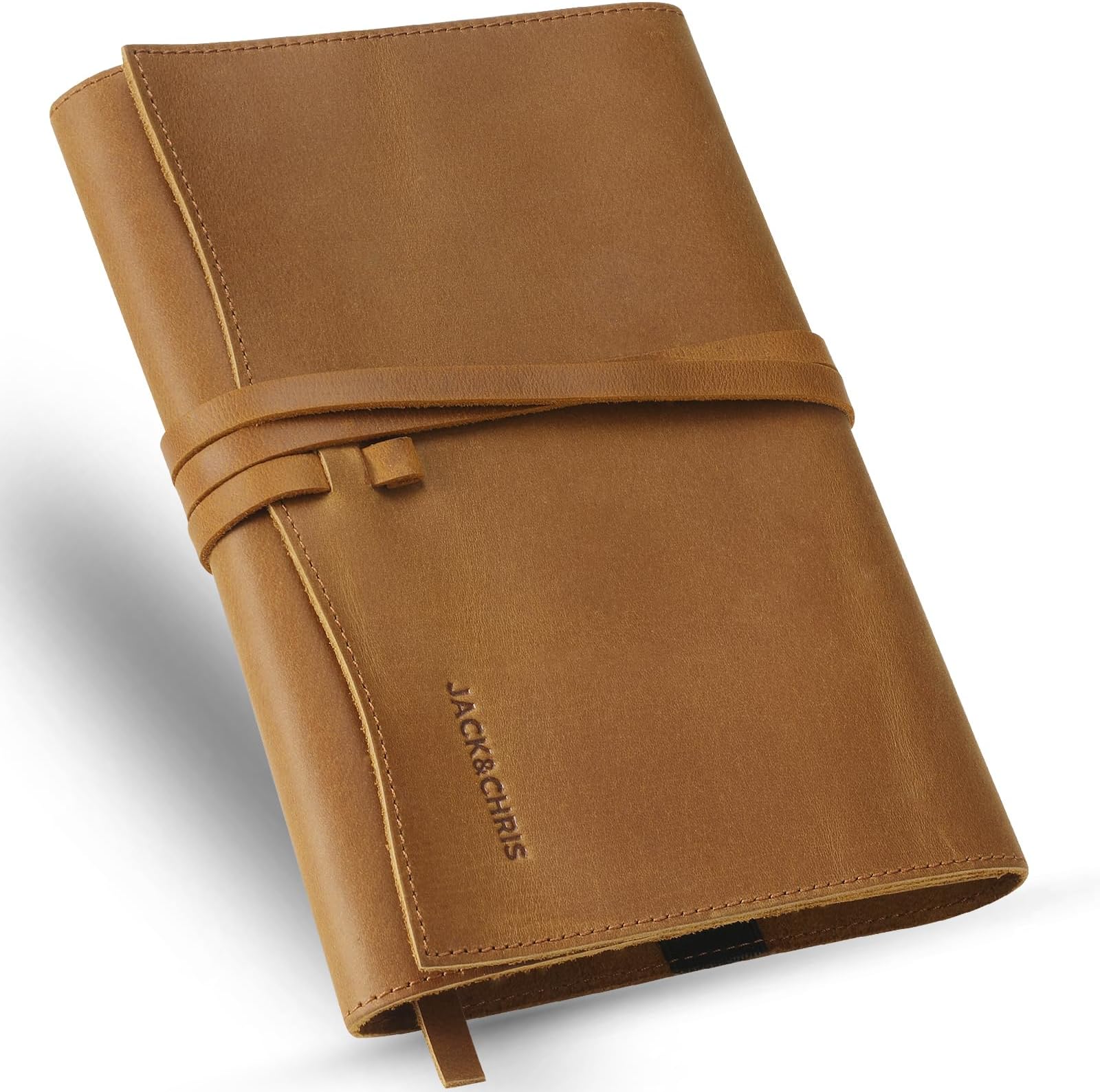 Amazon.com: Jack&Chris Leather Bible Cover, Leather Book Cover for Men ...