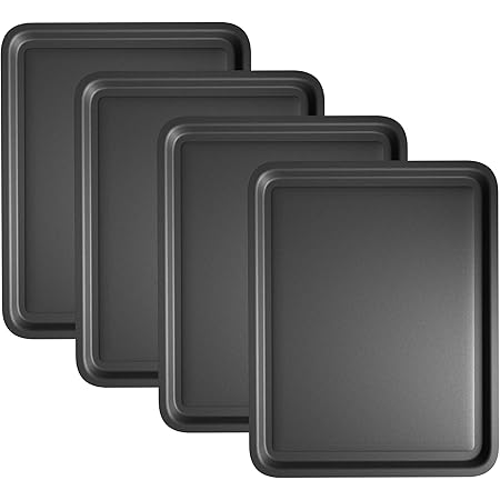 3-Pack - Baking Tray and Roasting Tray Set - 38cm, 35cm & 28cm Baking ...