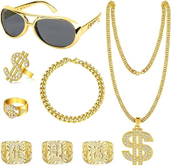 Amazon.com: FACATH Hip Hop Costume Accessories kit, 80s 90s Accessories ...