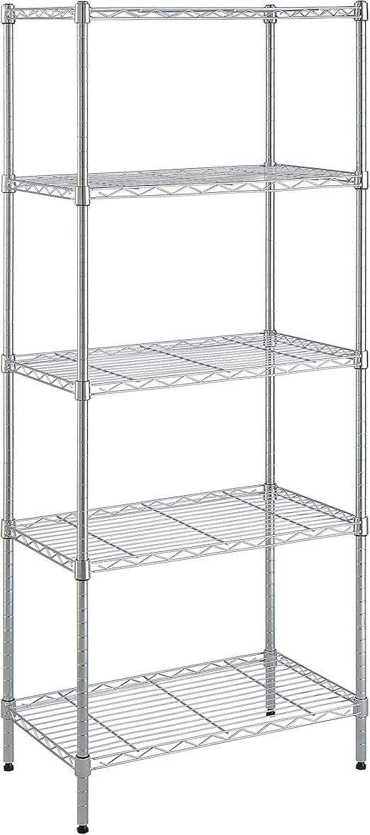 Amazon Basics 5 Shelf Storage Unit With Height Adjustable Shelves and ...