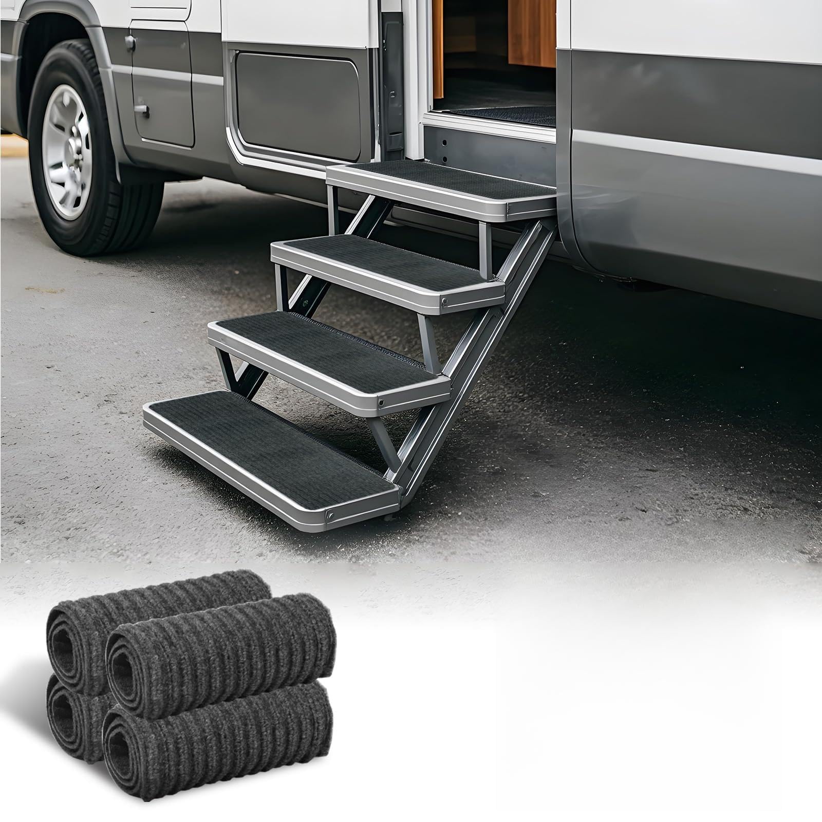 Snapklik.com : RV Step Covers 4 Packs,RV Step Rug For Camper, 24" Wide ...