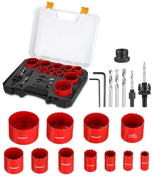 Lochsäge Set jutyum Bohrer Set 19 PCS Metall Dosenbohrer Lochbohrer ...