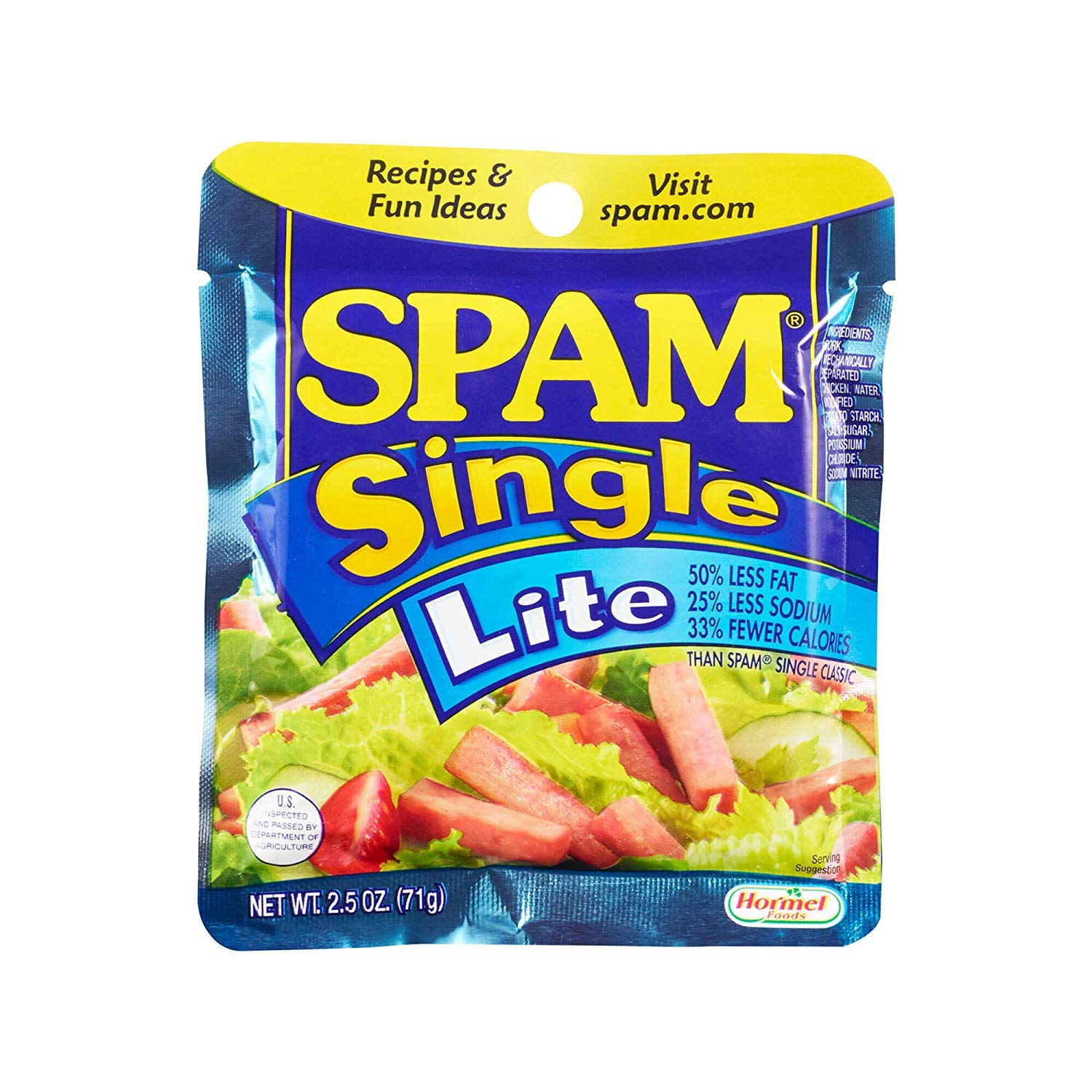 Amazon.com: Spam Single Lite, bolsa de 2.5 onzas (paquete de 24 ...
