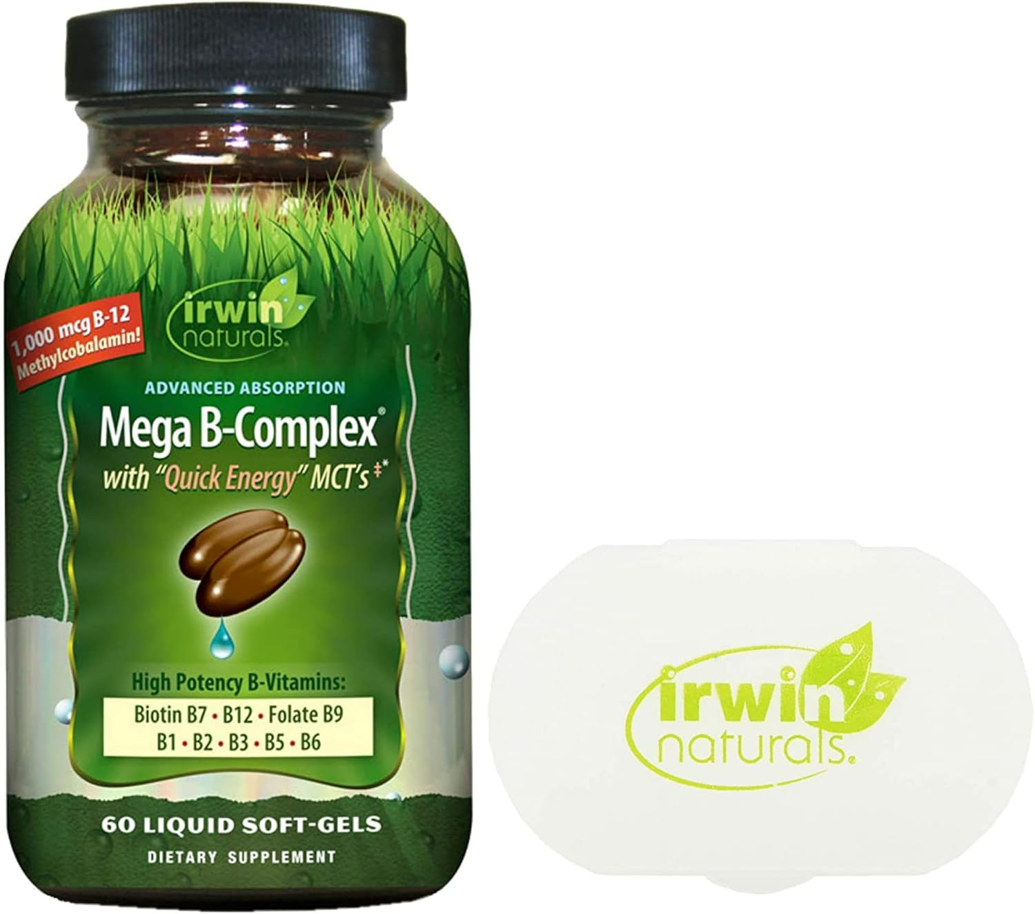Amazon.com: Mega B Complex with Quick Energy MCT's 60 Liquid Softgels ...