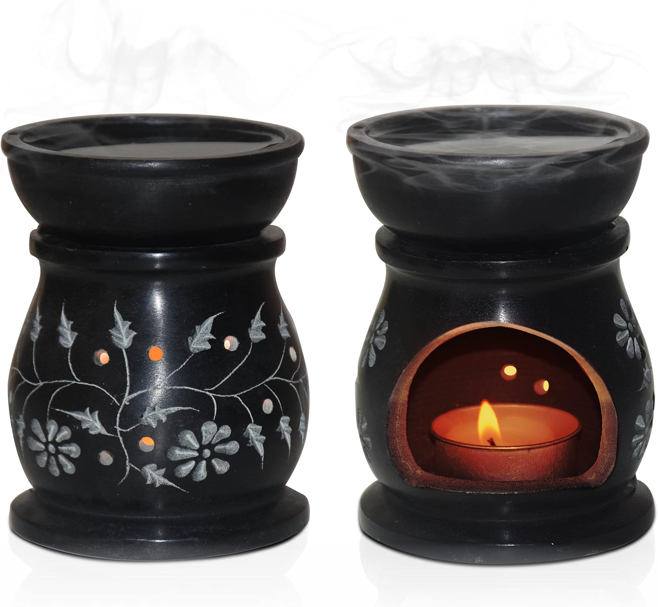 FARKRAFT Ceramic Aroma Diffuser Or Oil Burner With Tealight Candle ...