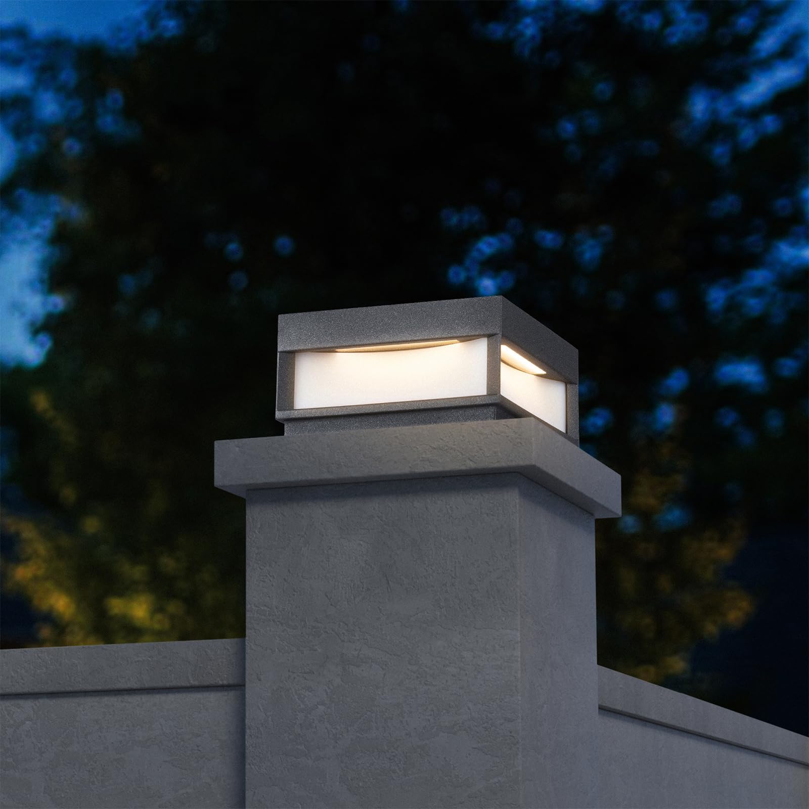 MVBT Solar Modern Post Light, Upgraded Outdoor LED Fence Deck Column ...
