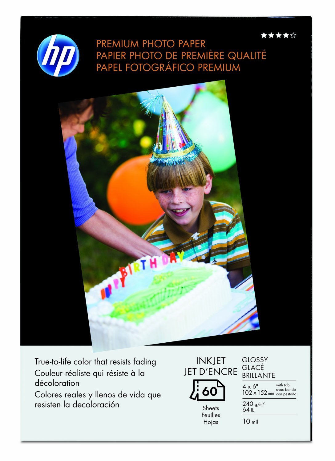 Amazon.com : HP Q1989A Premium Glossy Photo Paper, 60 Sheets : Photo ...