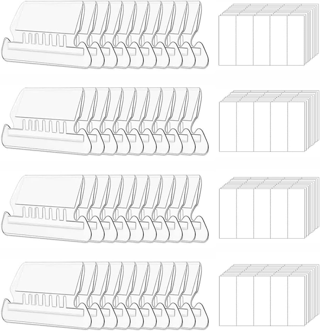 Amazon.com : 200 Sets File Folder Tabs, Insertable Plastic Tabs Hanging ...
