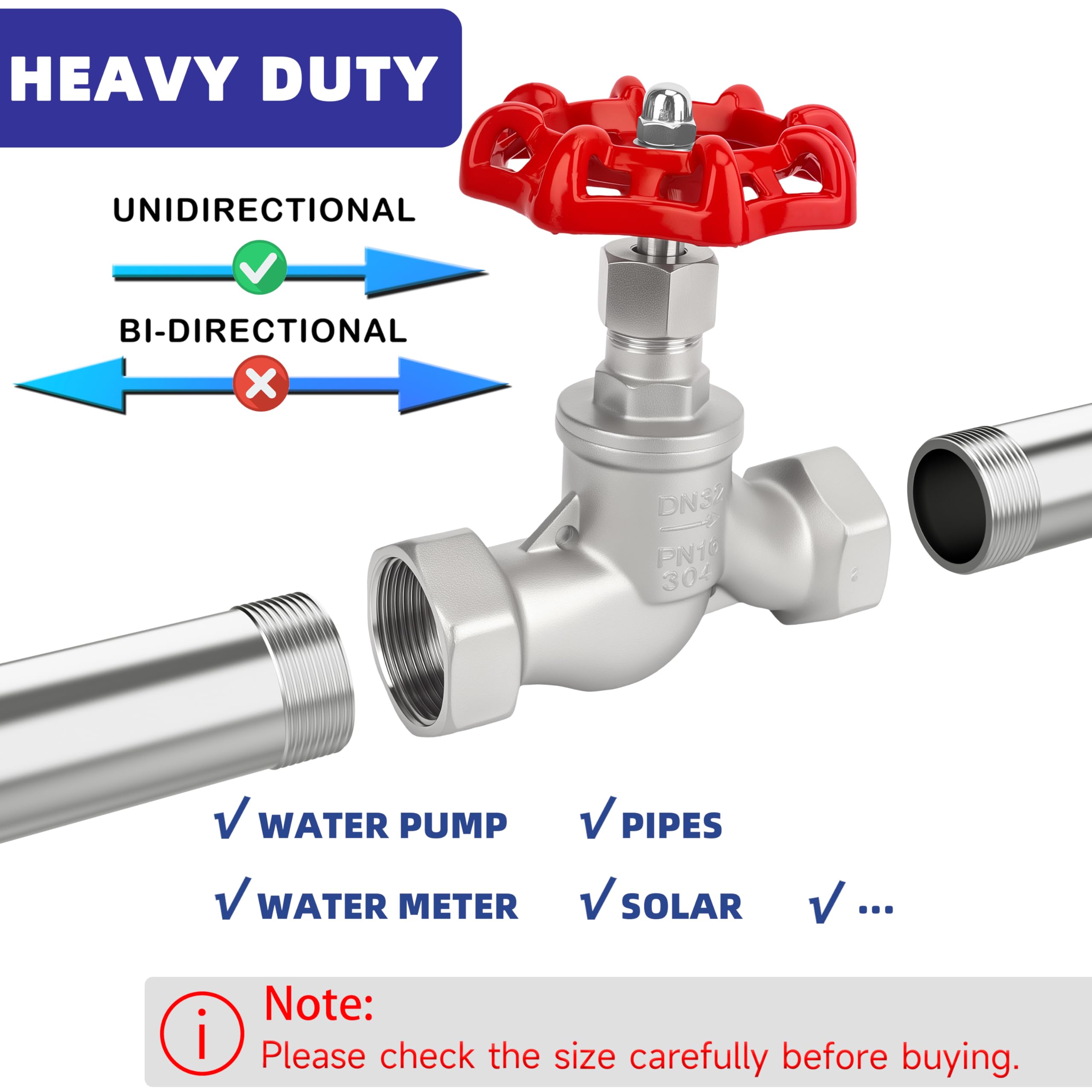 Snapklik.com : 2" NPT Stainless Steel B-Type Globe Valve, Accurately ...