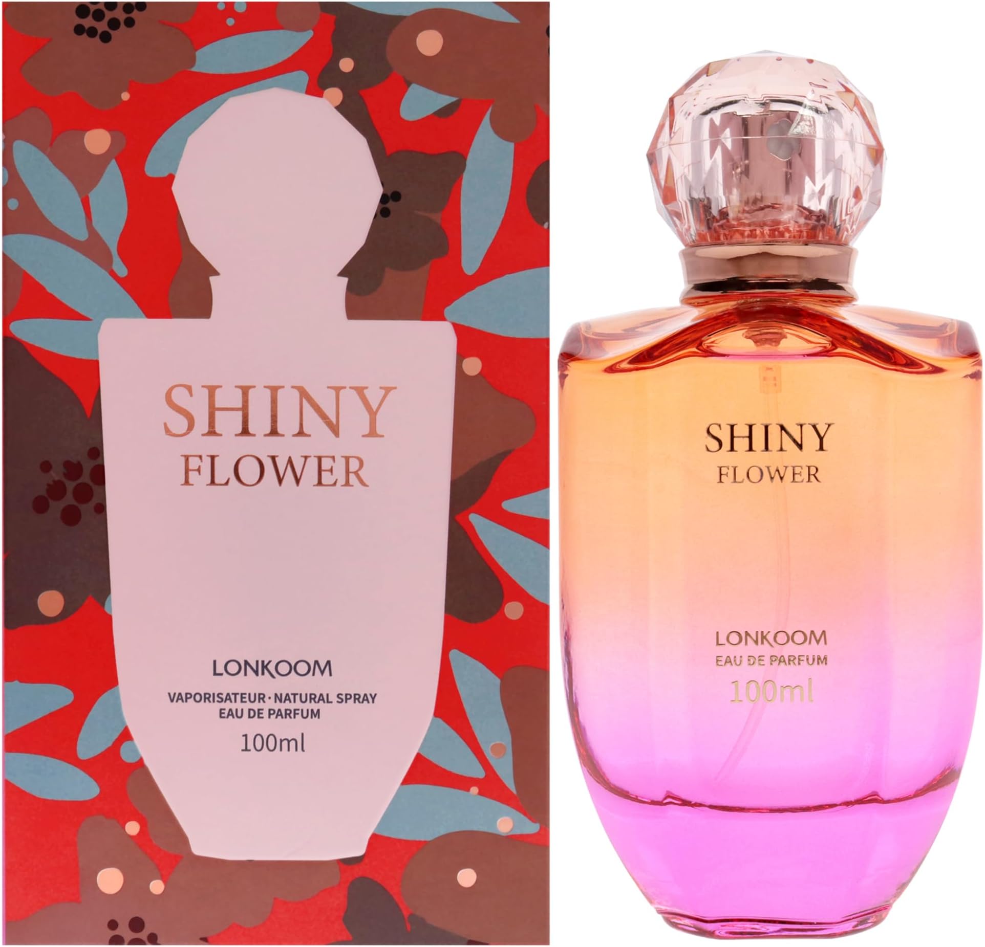 Amazon.com : Lonkoom Shiny Flower Perfume for Women - 3.4 oz EDP Spray ...