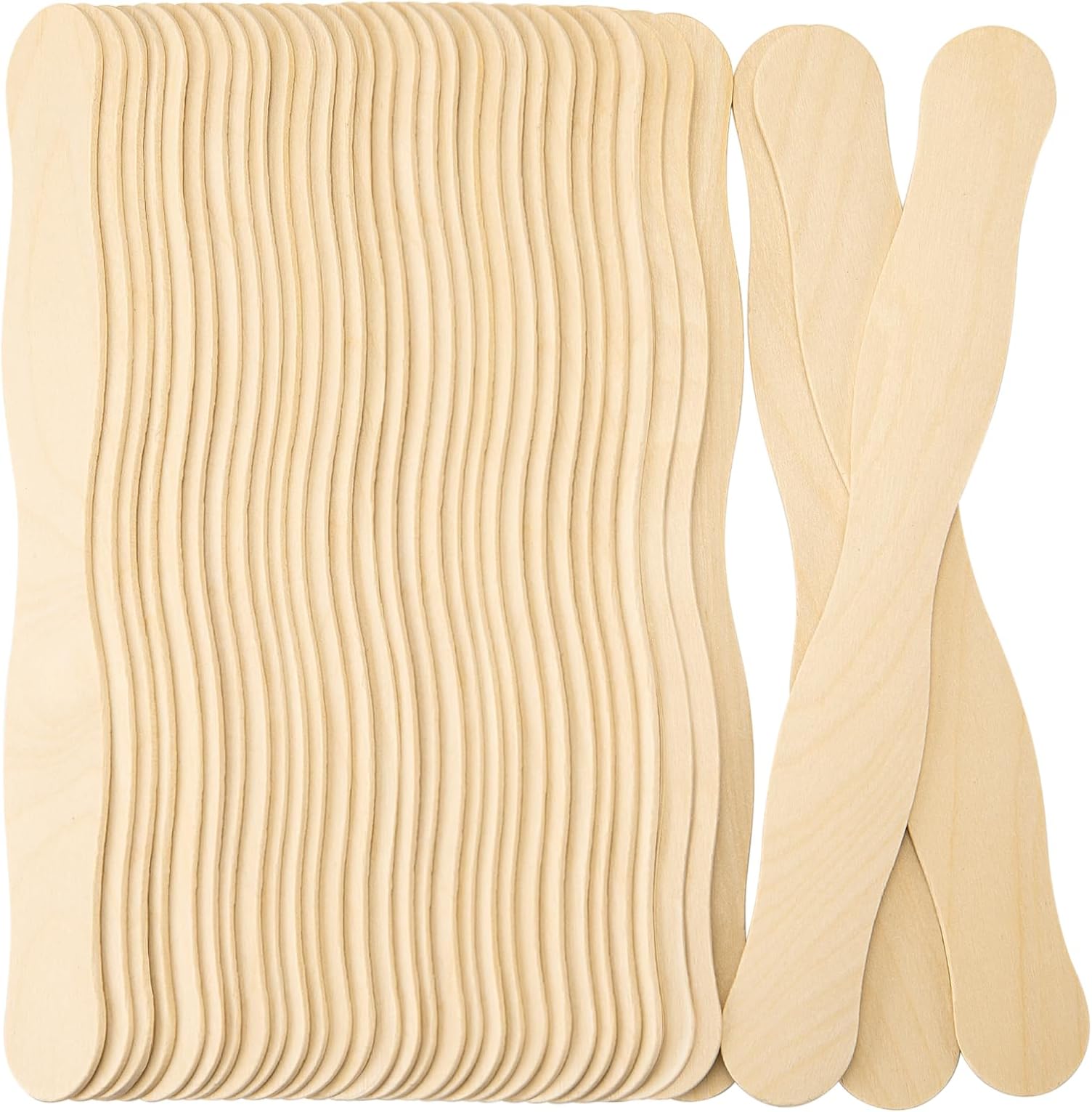 Amazon.com: 200 pcs Jumbo Wooden Craft Sticks Pack - Bulk Popsicle ...
