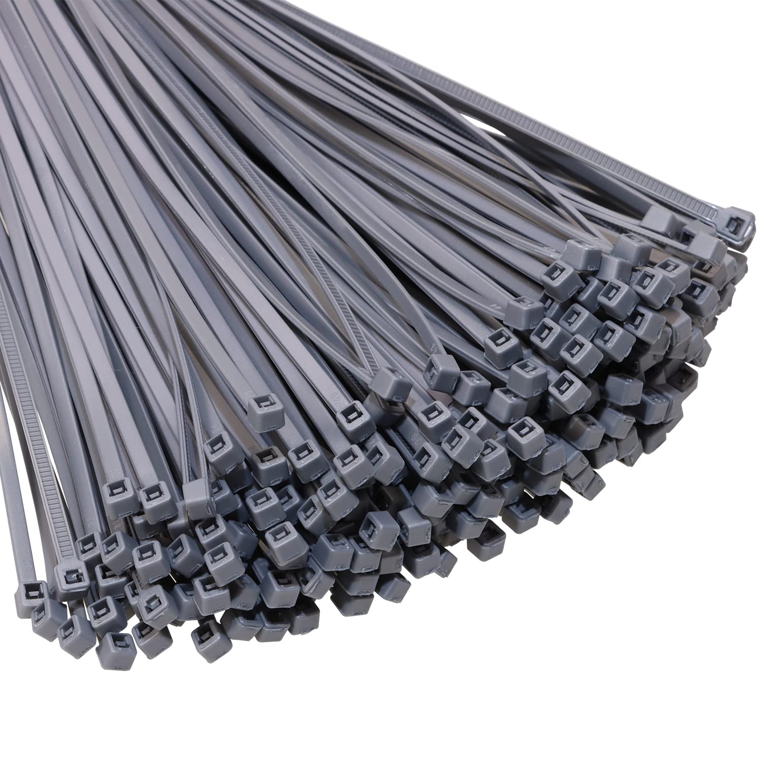 Amazon.com: Mini Skater Grey 8" 500Pack Multi-Purpose Zip Ties Nylon ...