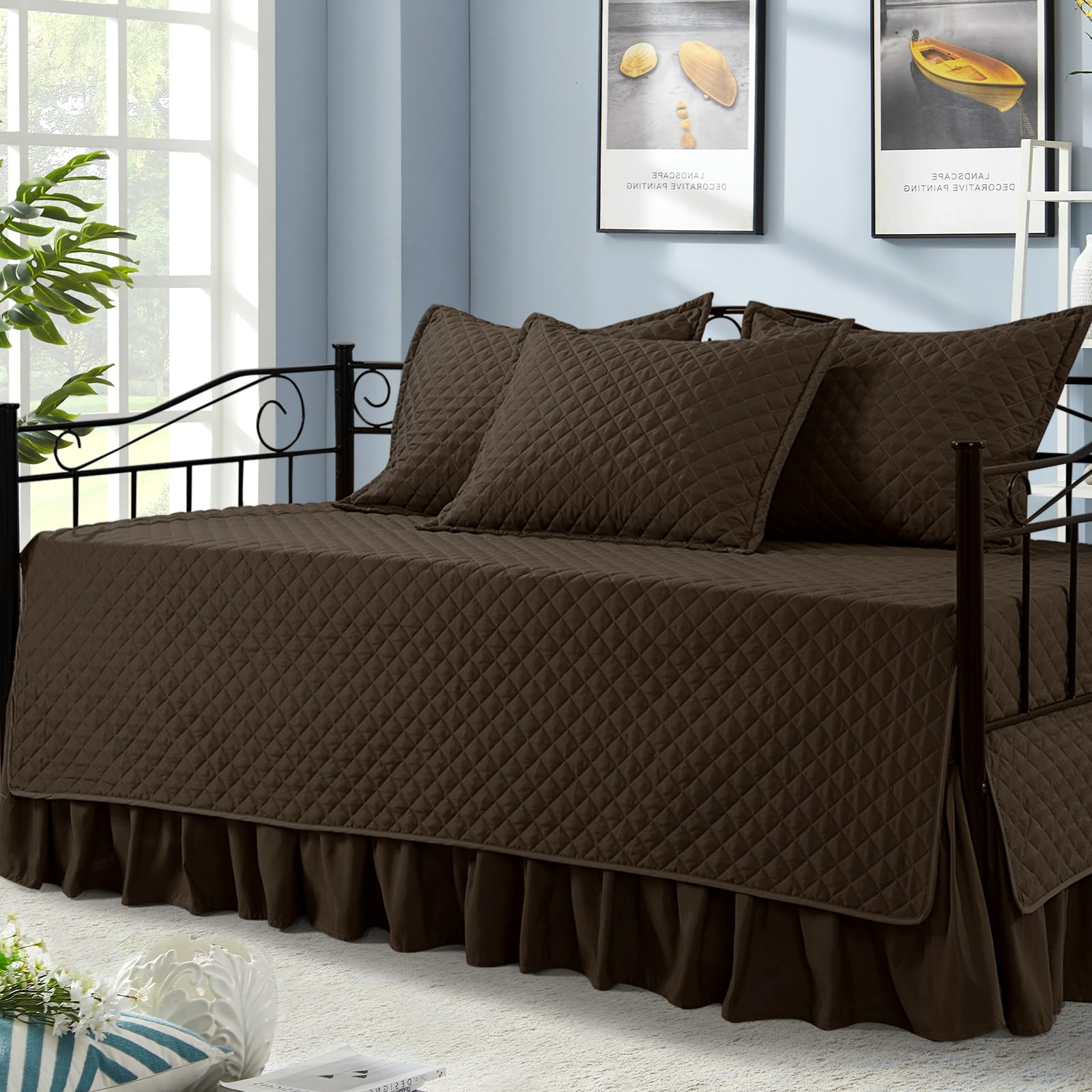 Amazon.com: BALAPET 5 Piece Daybed Sets, Quilted Daybed Bedding Set ...