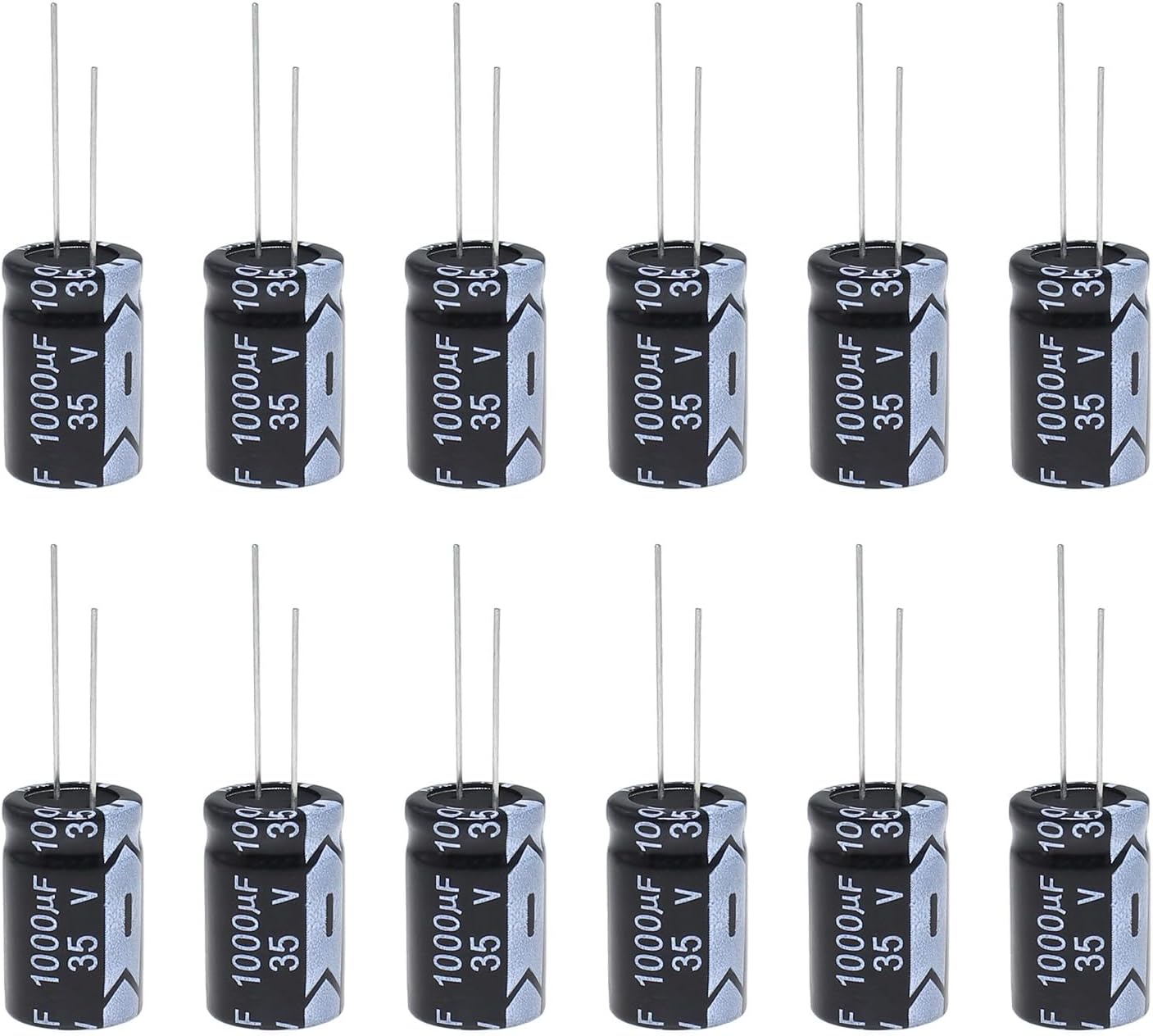 Amazon.com: Bxian 12PCS 1000uF 35V Capacitors 13x20mm Aluminium ...