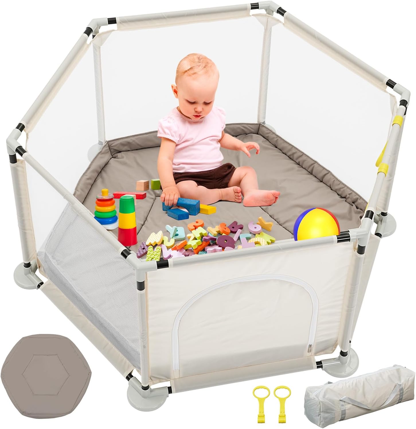Amazon.com : Regalo My Portable Play Yard Indoor and Outdoor, Washable ...