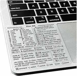 Tazweeq Mac OS Shortcut Sticker, Mac OS Keyboard Sticker, Vinyl Sticker ...