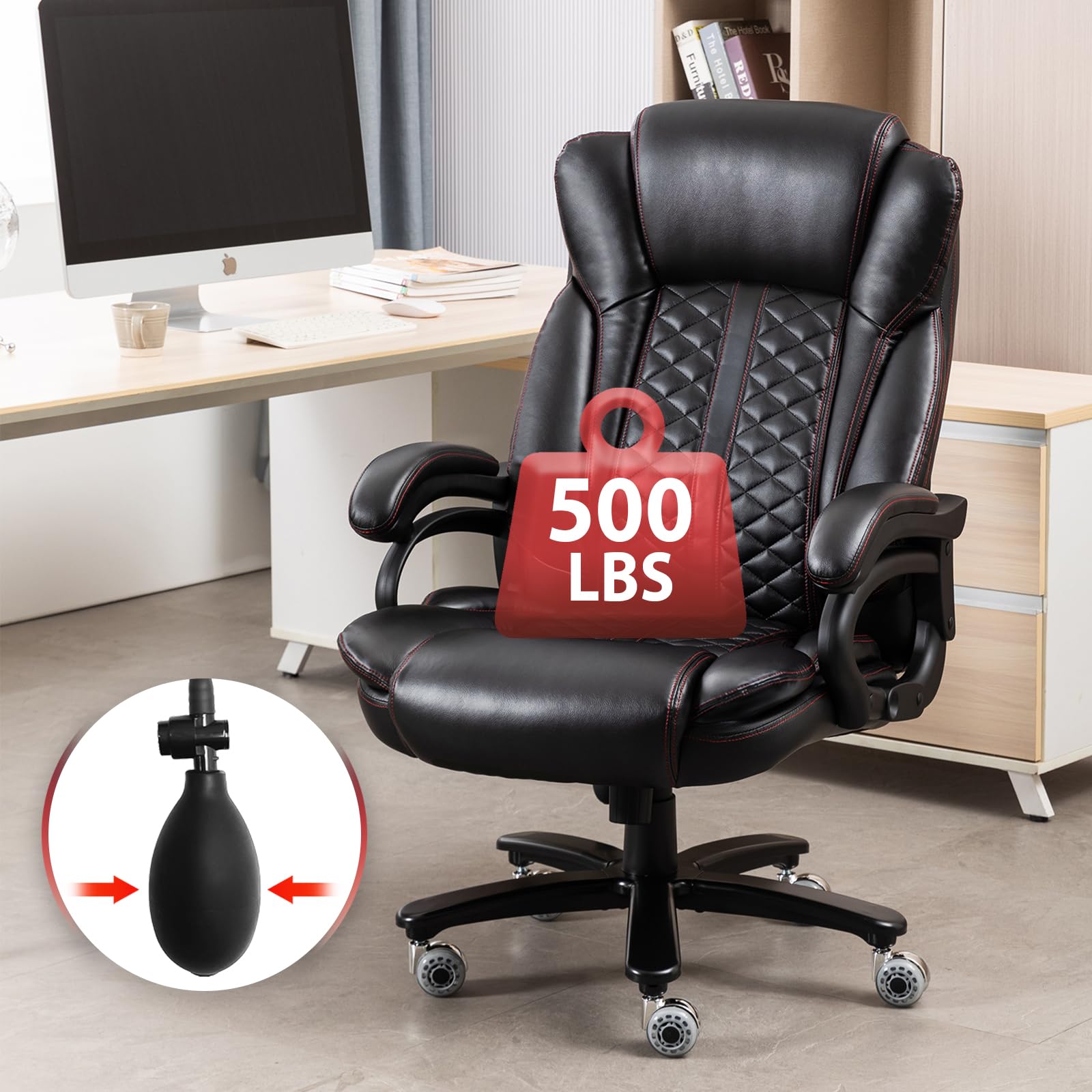 Amazon.com: Heavy Duty Office Chair 500lbs,Big and Tall Office Chair ...