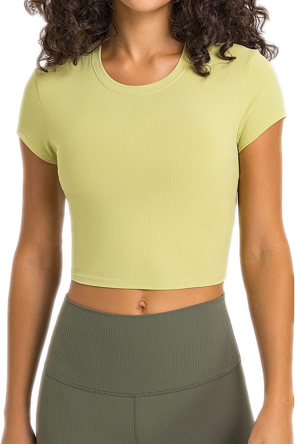 Amazon.com: ZHENWEI Work Out Tops Gym for Women Short Sleeve Sports ...