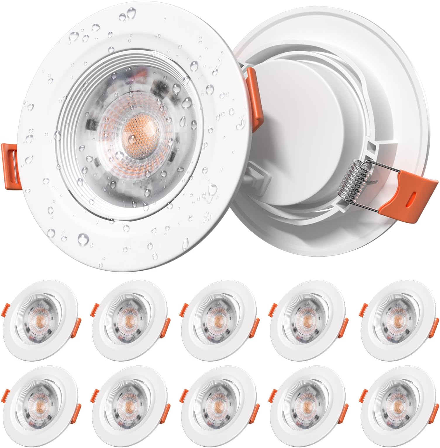 Klarlight LED Recessed Ceiling Lights 5W Warm White 3000K, IP44 LED ...