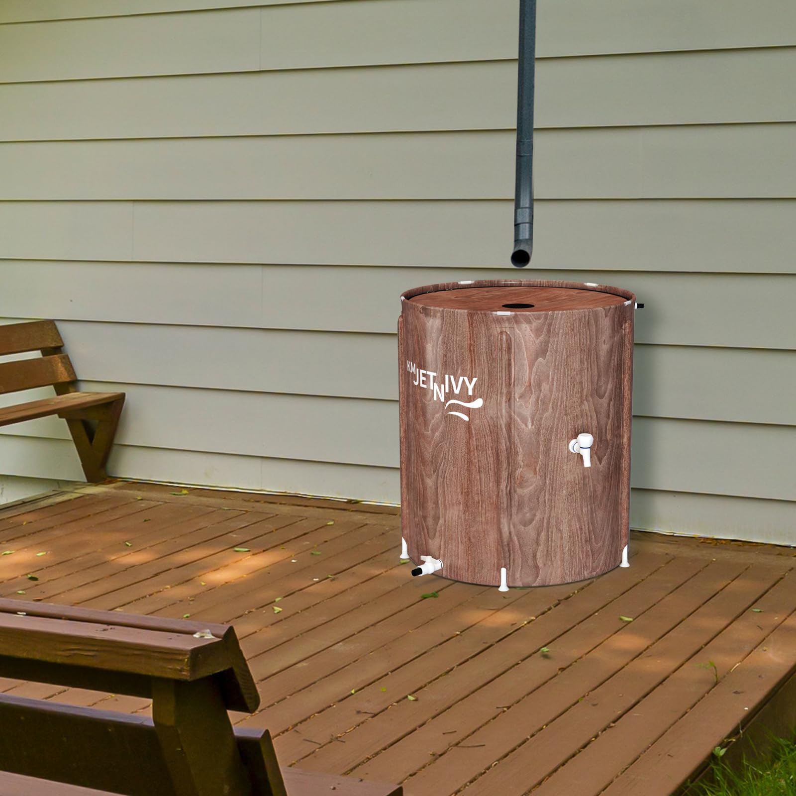 Snapklik.com : KMJETNIVY Rain Barrel Anti-Collapse Collapsible Rainwater Collection System