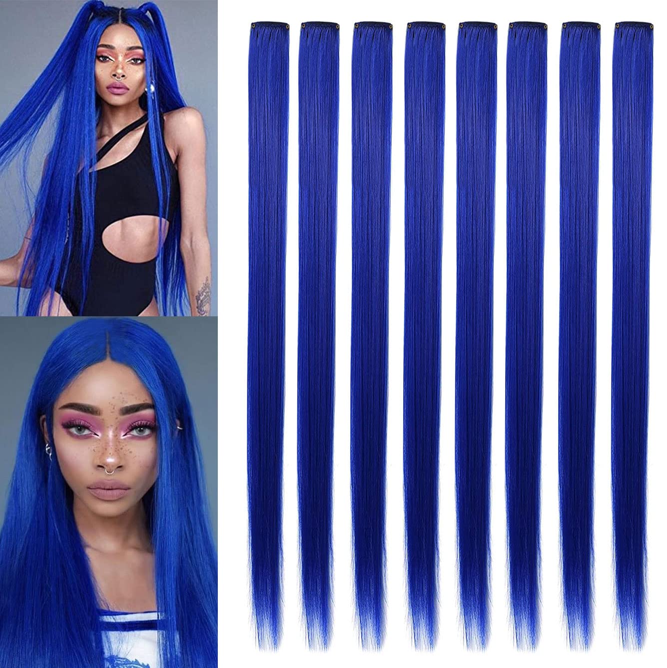 Blue And Purple Hair Streaks